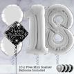 18th Birthday Silver Foil Balloon Package only £39.50