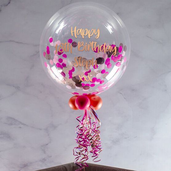 1st Birthday Personalised Confetti Bubble Balloon from £36.95